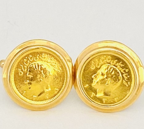 Men's Jewelry and Accessories | Pahlavi Iranian Gold Coin Cufflinks